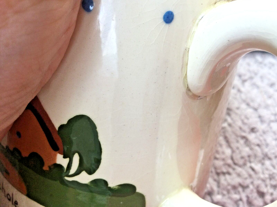 Dartmouth Pottery Devon Vintage Mousehole Motto Jug "Drink up me artiez ...