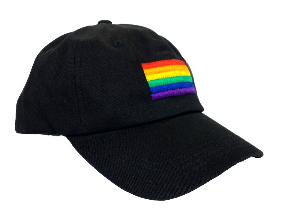 LGBTQ Logo Rainbow Flag Gay Rights Ball Cap Embroidered Adjustable | eBay
