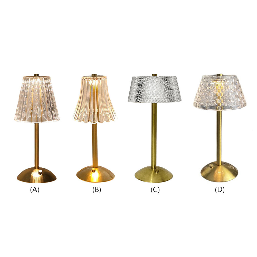 3 Colors LED Crystal Table Lamp Creative Touch Table Lamp Acrylic Bar ...