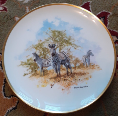 Wedgwood David Shepherd Zebra Plate 10 3/4 inch diameter | eBay UK