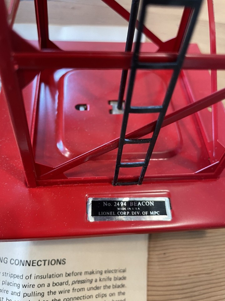 NOS Rare ! Lionel O Gauge Rotating Rotary Beacon Tower #6-2494 New w ...