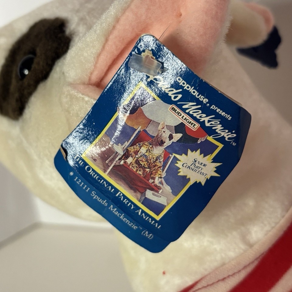 Spuds Mackenzie Plush Party Animal 1987 Bud Light | eBay
