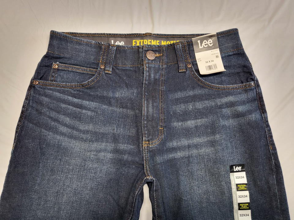 Lee Mens Jeans Extreme Motion 32 X 34 Slim Straight Motion Flex ...