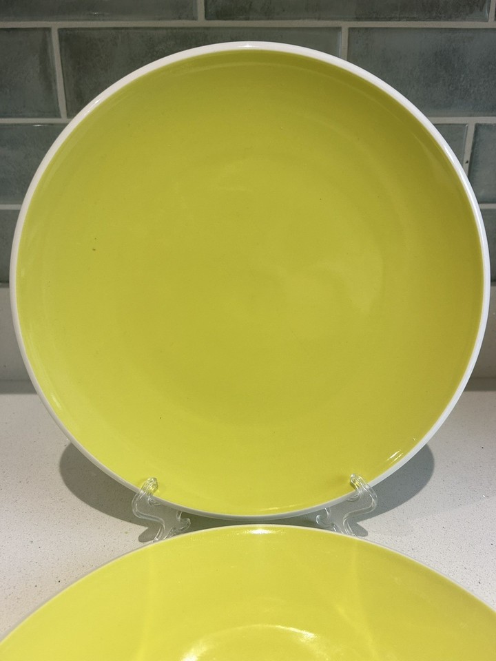 2 x John Lewis stoneware dinner plate 26cm lime green dinner plates ...