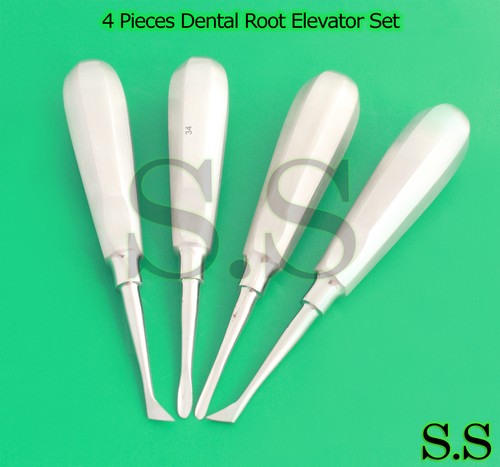 Lot of 4 Dental Root Elevators Set DEL#34,#44,#45#46 Surgical Dental ...
