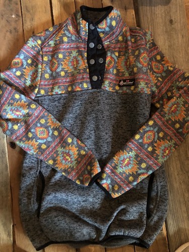 Simply Southern Aztec Turtle Snap Collar Pullover Fleece Sweatshirt ...