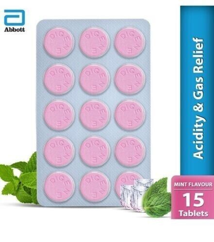 Digene Mint - Quick relief from acidity Strip of 15 Tablets | eBay