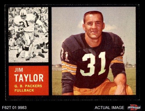 1962 Topps #66 Jim Taylor Packers HOF LSU 6 - EX/MT | eBay
