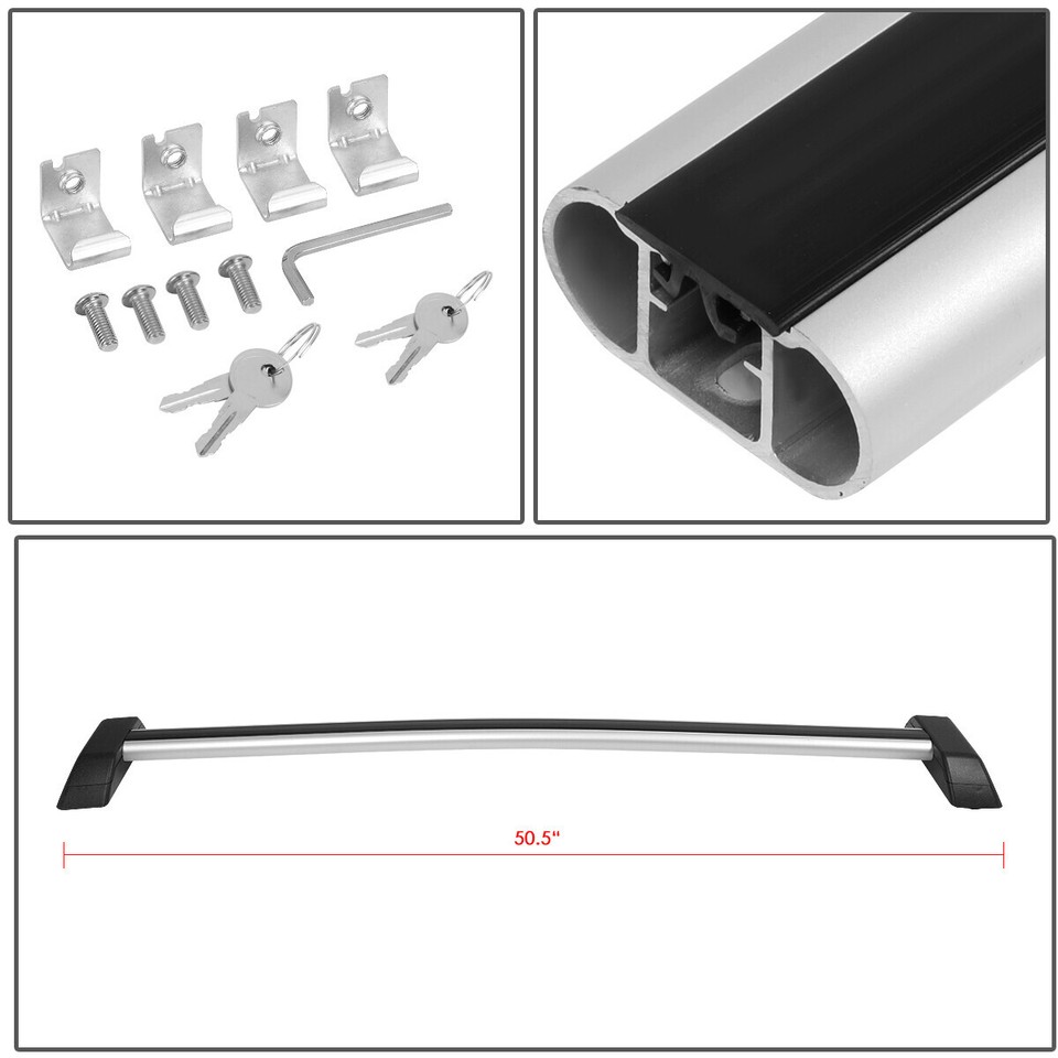FOR 06-10 HUMMER H3 OE STYLE ALUMINUM CARGO LUGGAGE ROOF RACK RAILS ...
