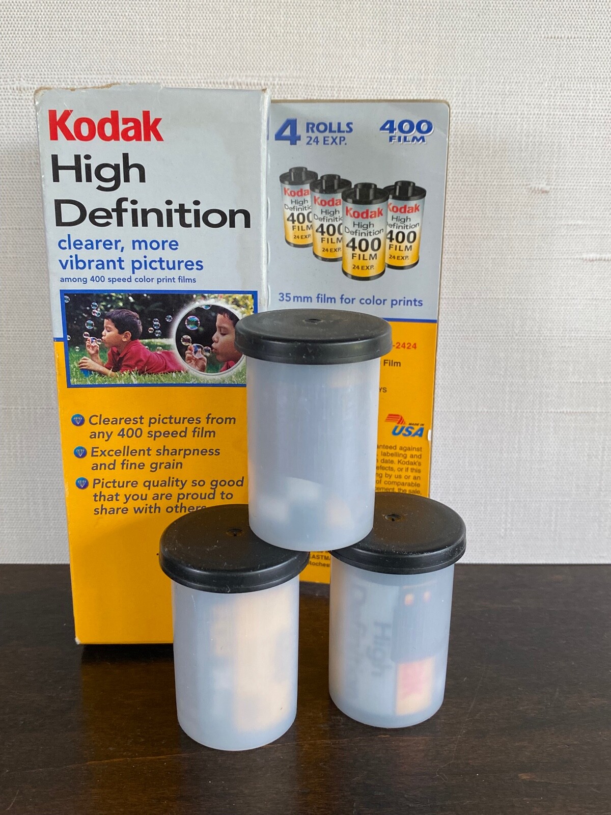 Lot of 3 Rolls of Kodak High Definition 400 Film 24 Exposures Expired ...