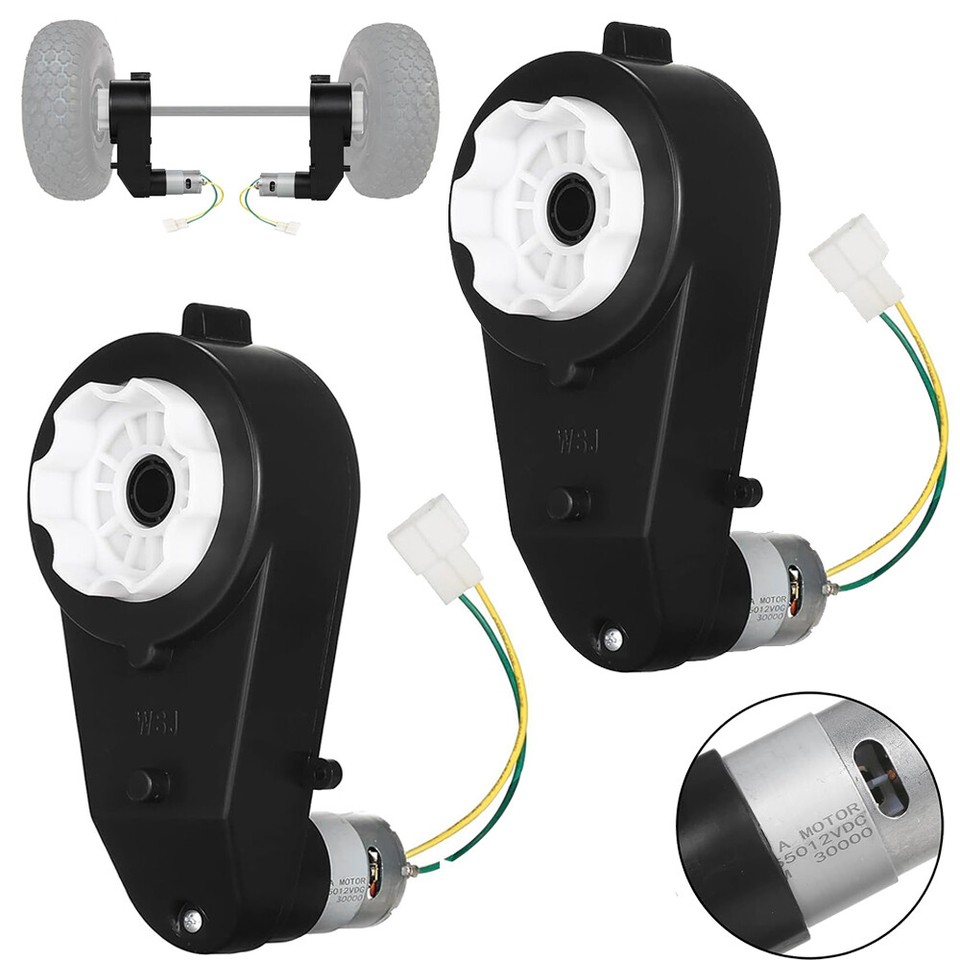 1 Pair 12V Power Wheels Gearbox 35000rpm Motor for Electric Car Kids ...