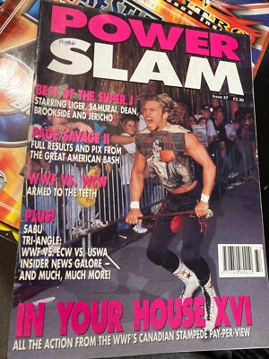 WWE Power Slam Magazine # 37 Brian Pillman WWF Wrestling Magazine ...