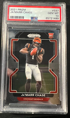 2021 Prizm Jamarr Chase Rookie RC #337 PSA 10 GEM MINT Cincinnati ...