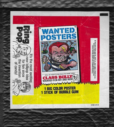 1980 Topps Wanted Posters Class Bully Wrapper | eBay