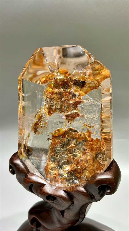 510g Natural colourful Ghost phantom Quartz Crystal specimen Mineral ...