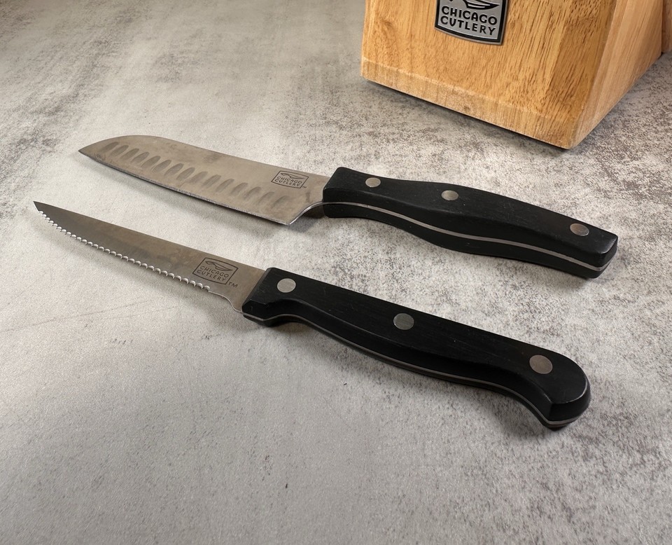 Chicago Cutlery Insignia Triple Rivet Poly Kitchen Knife Block Set w ...