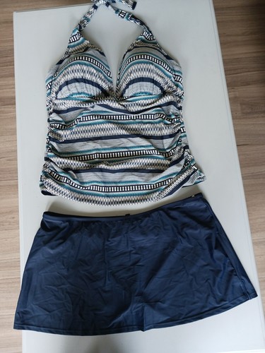 Intl Details Womens Bathing Suit Tankini Size XXL Blue | eBay