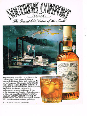 PUBLICITE ADVERTISING 054 1983 SOUTHERN COMFORT old drink of the south ...