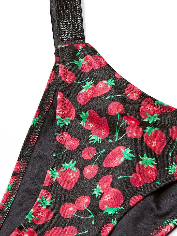 Victoria's Secret Shine Strap SWIM RHINESTONE THONG BIKINI BOTTOM | eBay