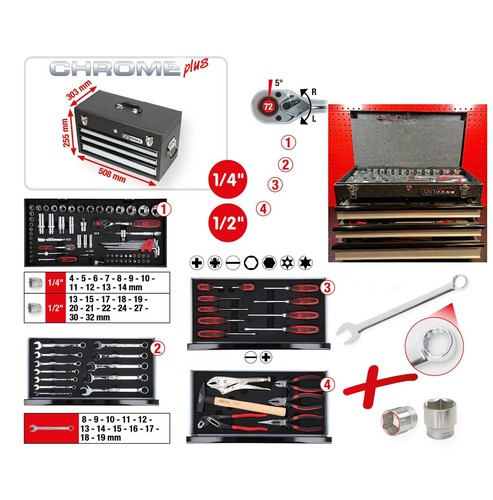 KS Tools 1/4 "+ 1/2 " Chromeplus Universelle Tool Set | eBay