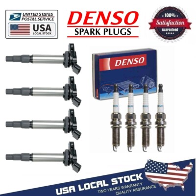 4pcs For 2010-2015 Toyota Prius 1.8L DENSO spark plugs and ignition ...