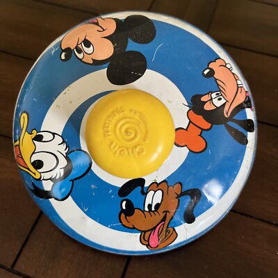 WORKS 1973 Chien Disney Spinning Top Donald Duck Goofy Pluto Mickey ...