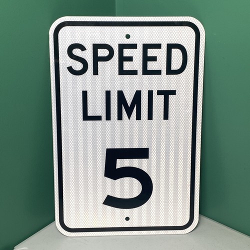 METAL Speed Limit 5 Sign for Street Warehouse Man Cave Parking Lot 12 ...