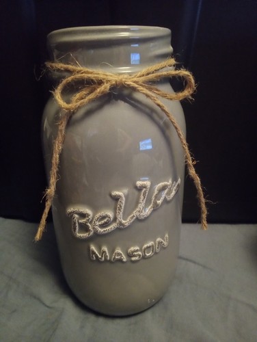 Bella Mason Jar Vase Ceramic Farmhouse Cottagecore Cottage Core Decor 9 ...