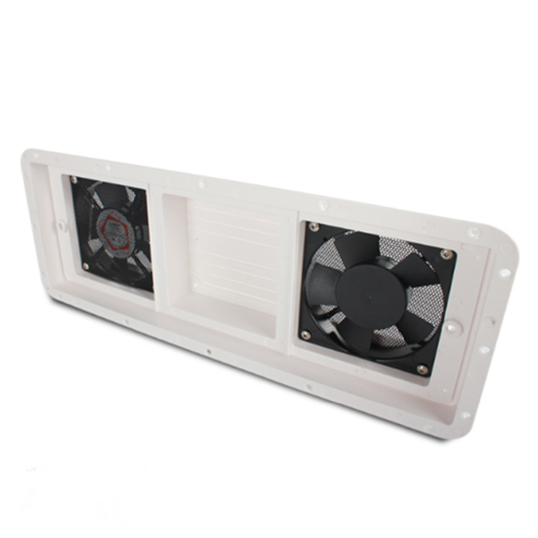 12V Caravan RV Dual Fridge Ventilation Fan Vent intake outtake 480mm ...