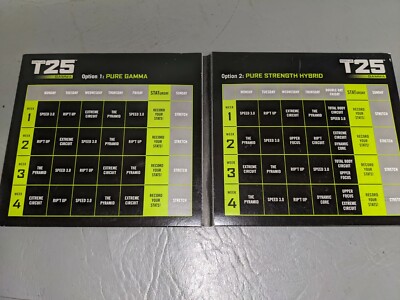 T25 Alpha Workout Schedule Printable With Measurement