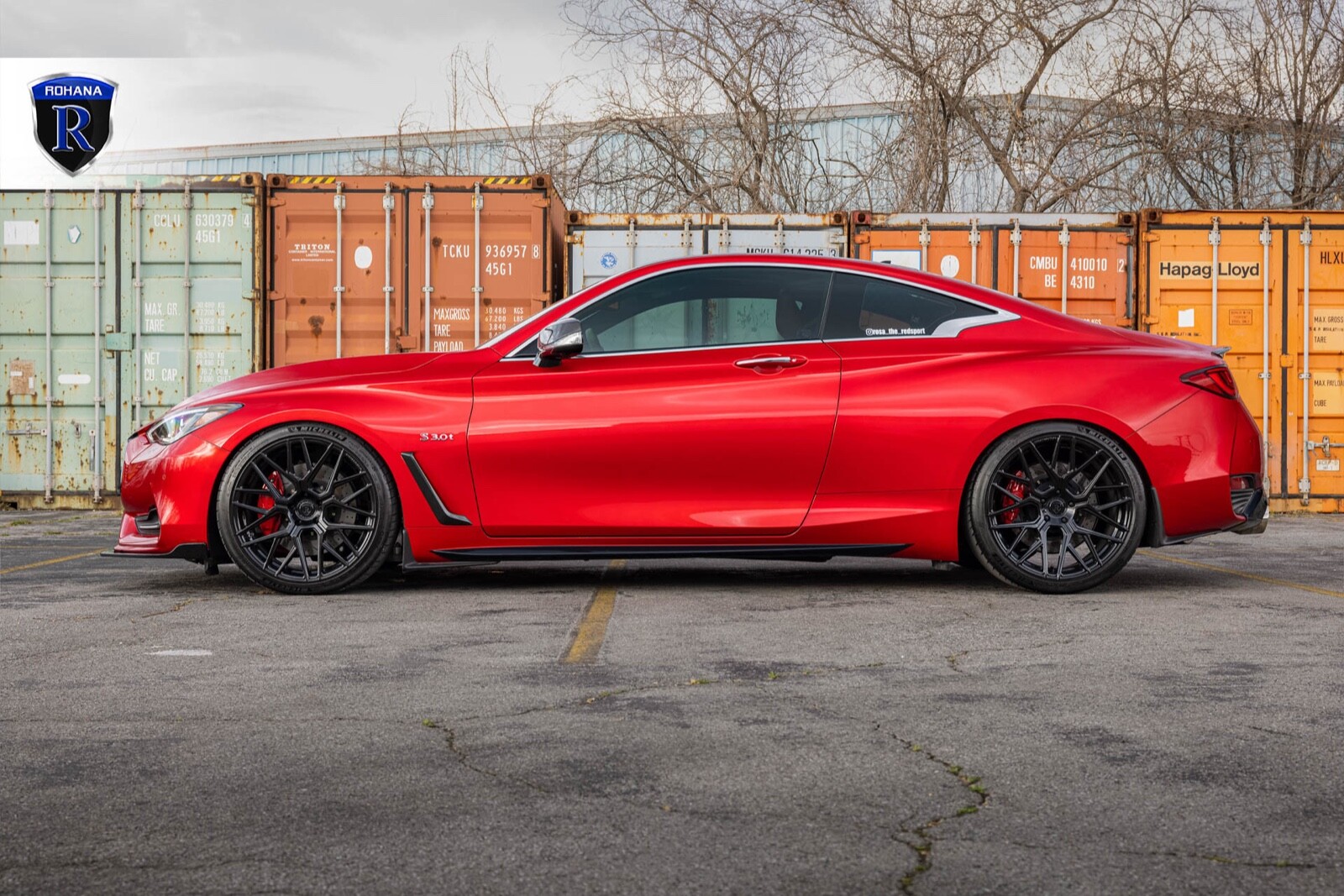 20” ROHANA RFX11 GLOSS BLACK CONCAVE WHEELS RIMS FOR INFINITI Q50 Q60 ...