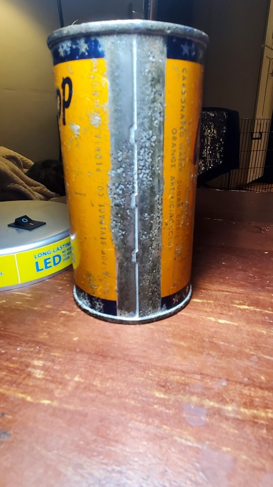 Can-a-Pop Orange Vintage Flat Top Soda Can | eBay