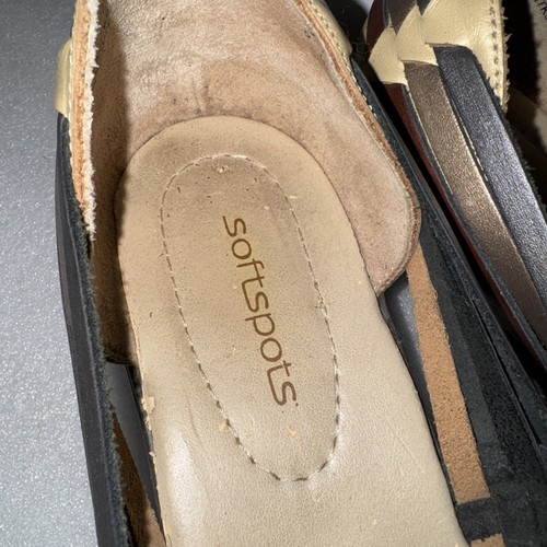 Softspots Womens Trinidad Flat Beige Wine Navy 9WW Huaraches | eBay
