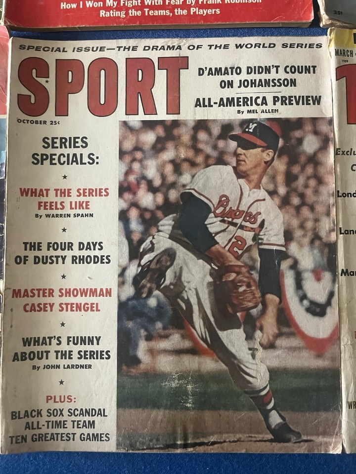 10 1950’s Vintage Sports Magazines Baseball Football Boxing Free ...
