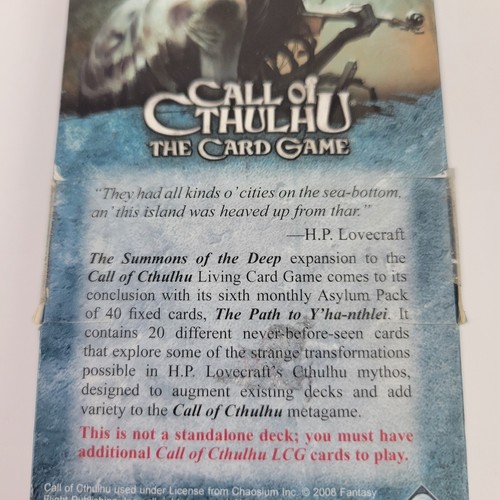 Call of Cthulhu Card Game: The Path to Y'ha-nthlei Asylum Pack ...