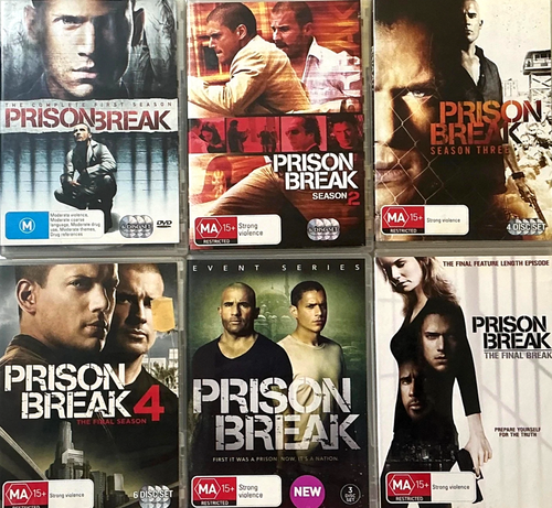 The Prison Break: Seasons 1-4 + Event series + Final Break (DVD, 26 ...