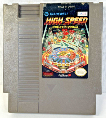 HIGH SPEED #1 PINBALL Nintendo Entertainment System NES Cartridge Game ...