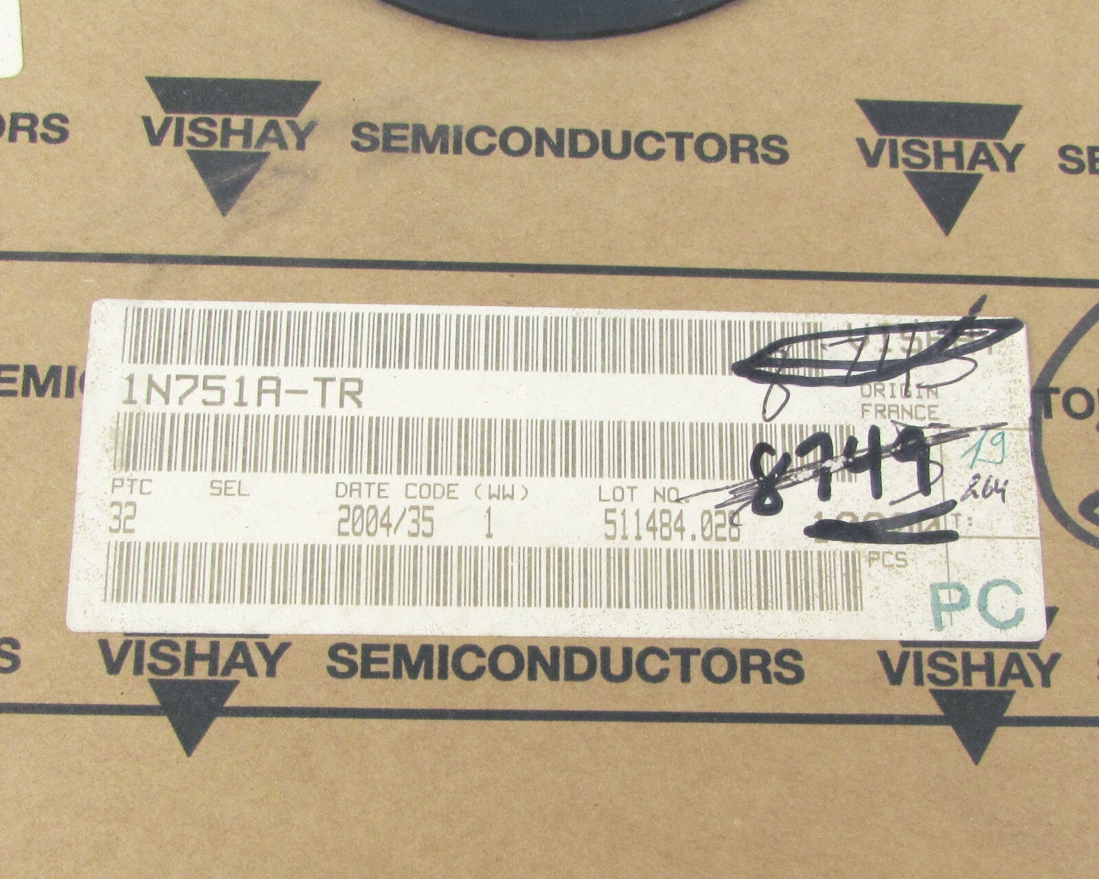 Reel of (5000) Vishay 1N751A Zener Diode 5.1V 500mW ±5% | eBay