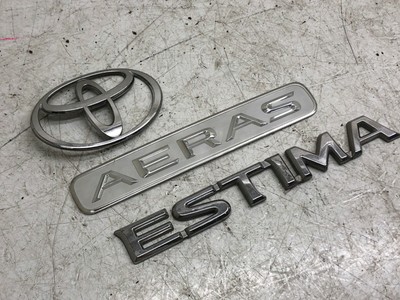 JDM TOYOTA ESTIMA AERAS PREVIA TCR10 SET OF REAR GATE EMBLEMS OEM #01 ...