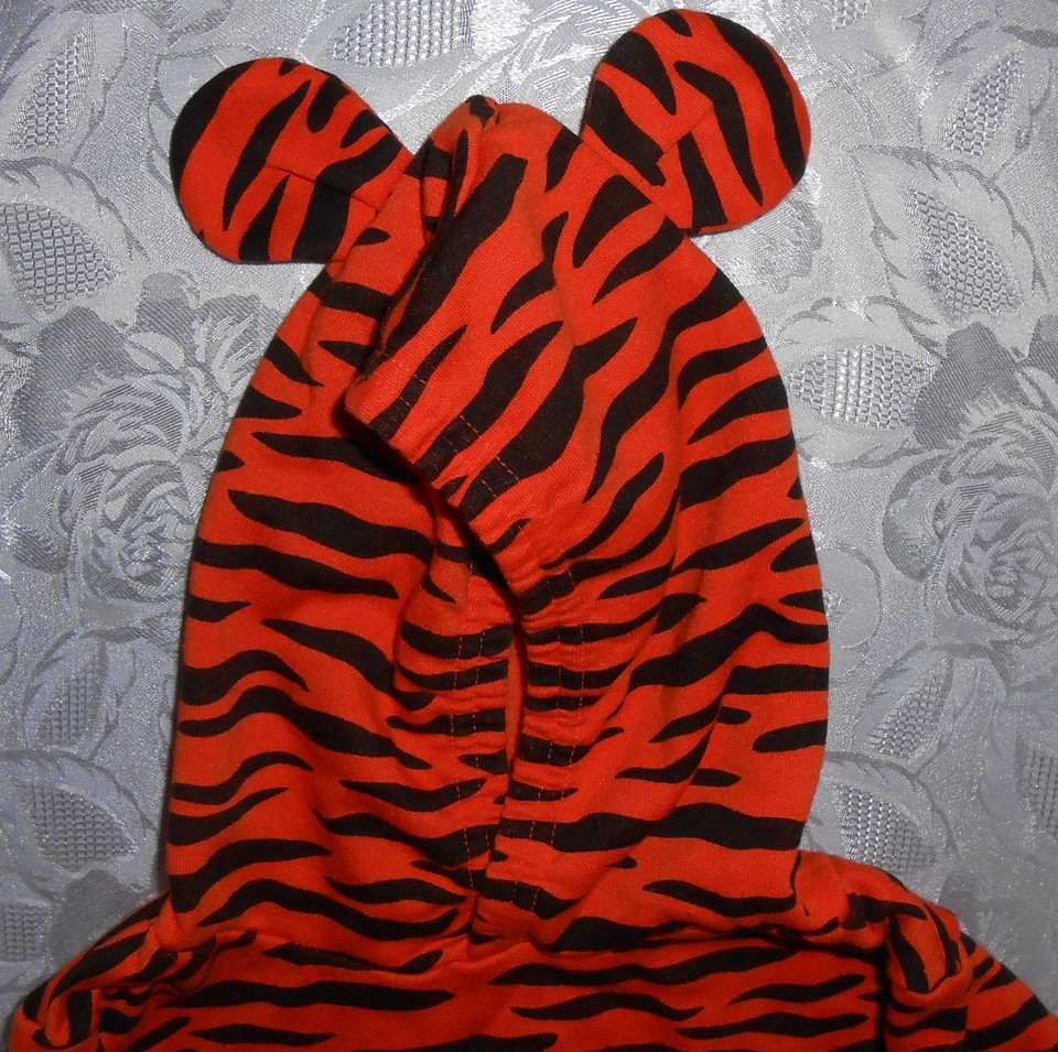 Disney Tigger Hoodie Outfit with Ears on Hood Face | eBay