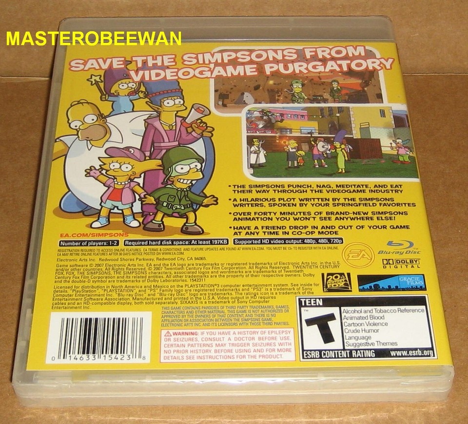 The Simpsons Game (PlayStation 3, 2007) PS3 New Sealed 14633154238| eBay