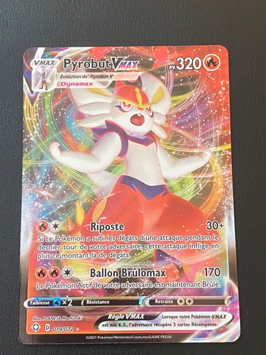 CARTE POKEMON FR EB DESTINÉES RADIEUSES - PYROBUT VMAX 019/072 ULTRA ...