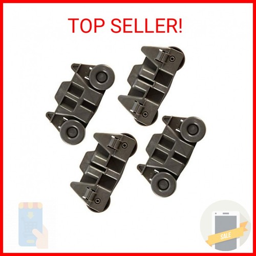 W10195416 (pack of 4) UPGRADED Dishwasher Lower Wheels for kitchenaid ...