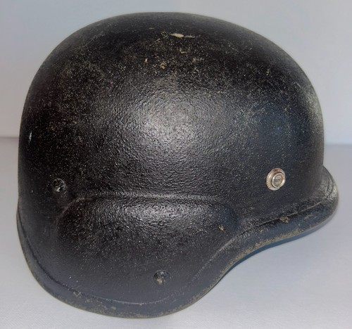 OLD MILITARY PASGT HELMET DEVILS LAKE SOUIX MFG with Liner and Chin ...