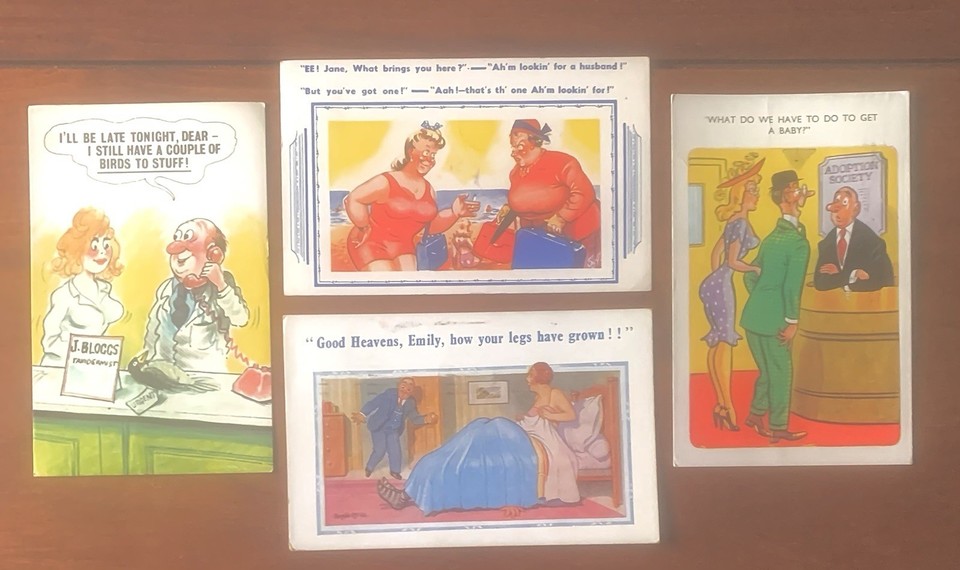 Bamforth Comic Postcards, Plus Mixed Set And One Vintage Card Dates ...