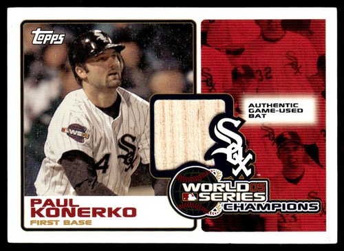 2006 Topps Wold Series Champions Relic Paul Konerko GU Bat Chicago ...