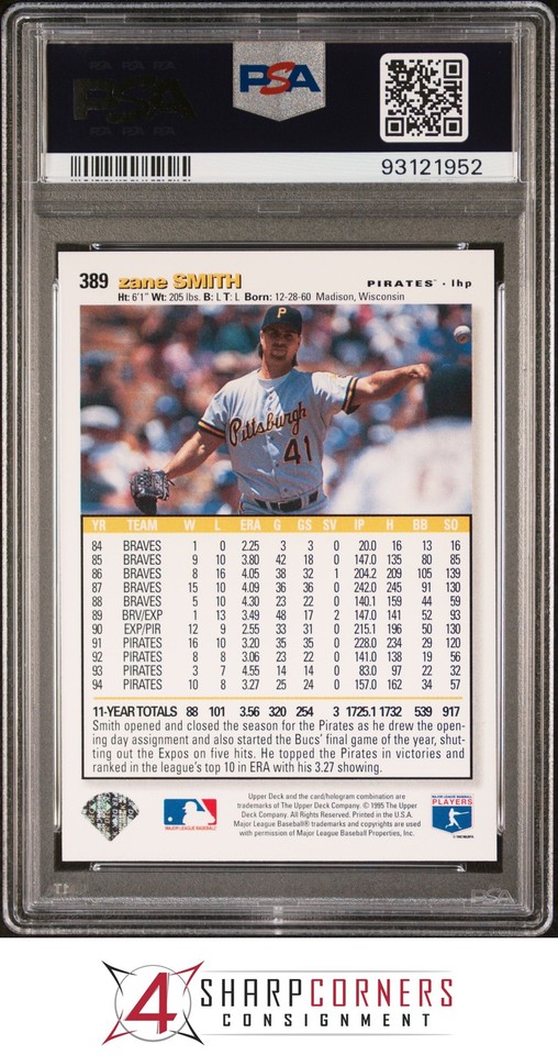 1995 COLLECTOR'S CHOICE GOLD SIGNATURE #389 ZANE SMITH POP 1 PSA 10 | eBay