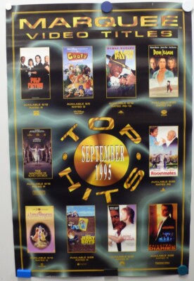 TOP HITS 1995 MARQUE VIDEO TITLES EXACT RELEASE DATES September 1995 ...