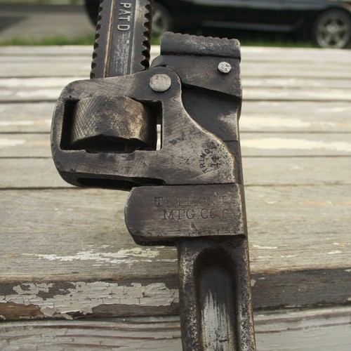 Antique Trimo Pipe Wrench Trimont Mfg Co 14" Adjustable Old Tool ...