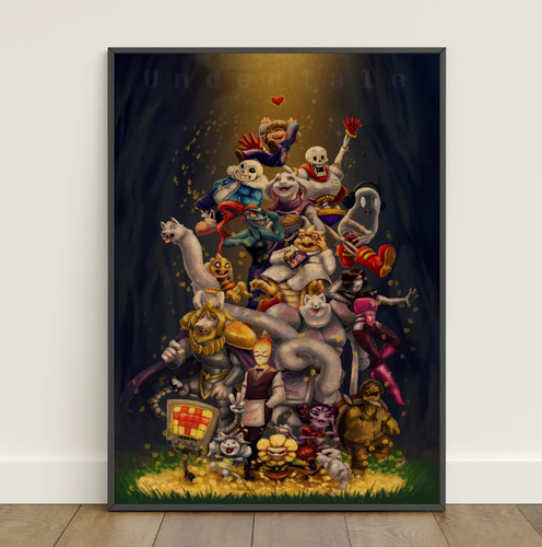 Undertale Poster | Retro Print | Wall Art | Kraft Paper Print 4 | eBay